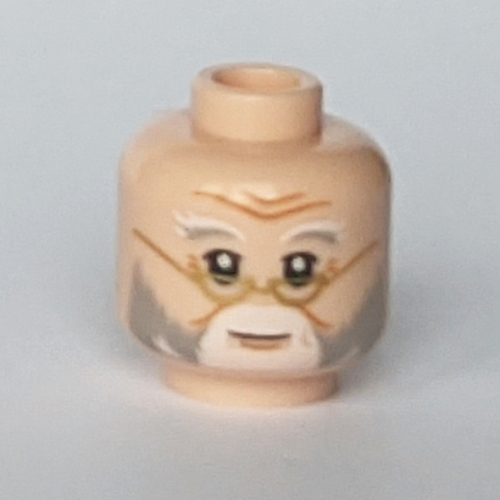 LEGO PART 3626cpr2695 Minifig Head Albus Dumbledore, Light Bluish Gray ...
