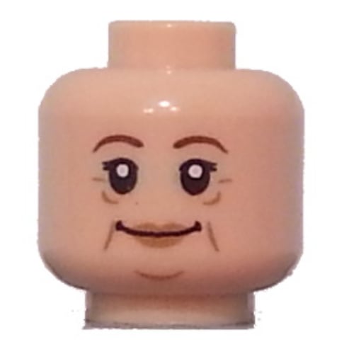 LEGO PART 3626cpr2723 Minifig Head, Reddish Brown Eyebrows, Medium ...