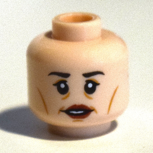 LEGO PART 3626cpr2911 Minifig Head Madame Maxime, Eyelashes, Wrinkles ...