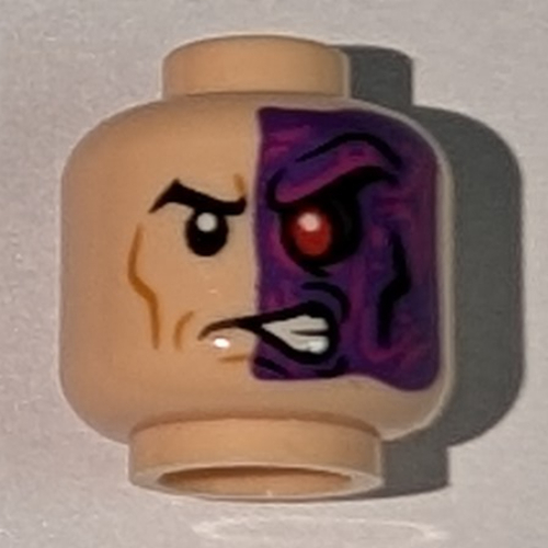 LEGO PART 3626cpr2947 Minifig Head Two-Face (Harvey Dent), Half Side ...