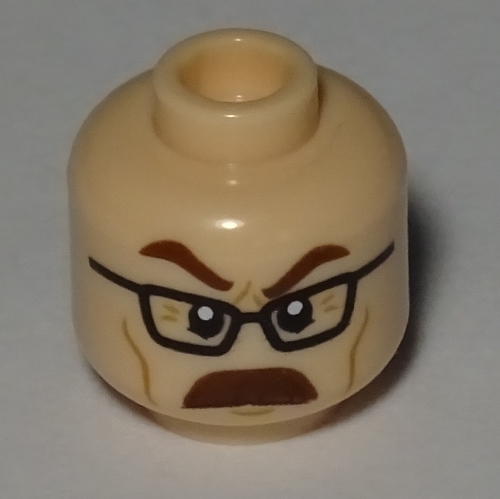 LEGO PART 3626cpr2969 Minifig Head Commissioner James Gordon, Glasses ...