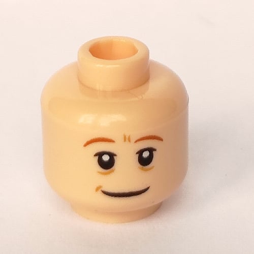LEGO PART 3626cpr3248 Minifig Head Arthur Weasley, Dark Orange Eyebrows ...