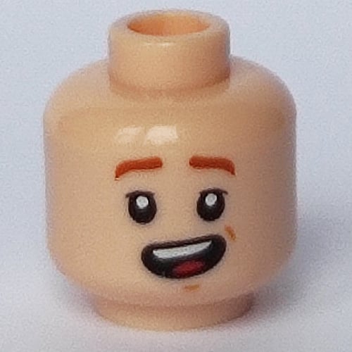 LEGO PART 3626cpr3283 Minifig Head Fred Weasley / Merry, Brown Eyebrows ...