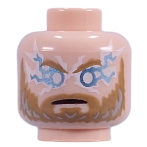 LEGO PART 3626cpr3525 Minifig Head Thor, Dark Tan Eyebrows and Beard ...