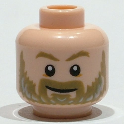 LEGO PART 3626cpr3525 Minifig Head Thor, Dark Tan Eyebrows and Beard ...