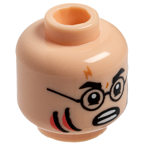 LEGO PART 3626cpr3933 Minifig Head Harry Potter, Black Glasses, Black ...