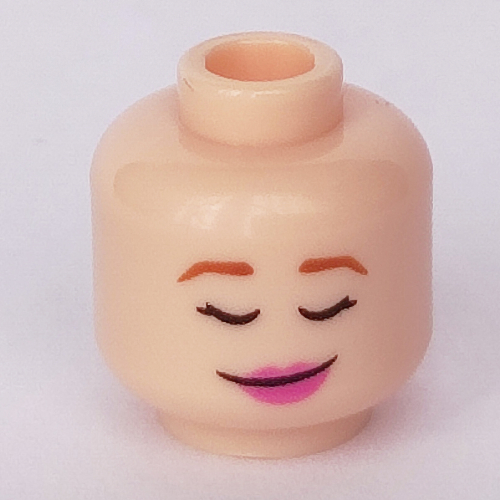 LEGO PART 3626cpr3950 Minifig Head Aurora, Dark Orange Eyebrows, Dark ...