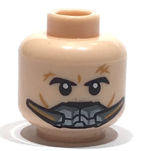 LEGO PART 3626cpr3952 Minifig Head Loki, Eyebrows, Cheek Lines, Grin ...