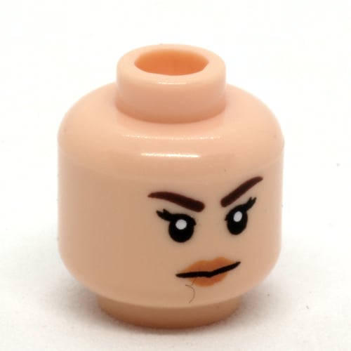 LEGO PART 3626cpr4009 Minifig Head Pansy Parkinson, Dark Brown Eyebrows ...