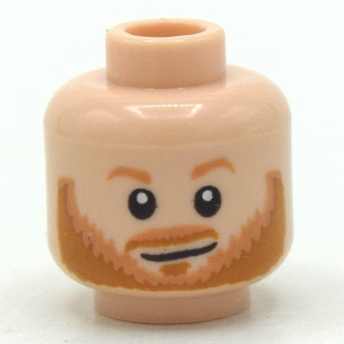 LEGO PART 3626cpr3497 Minifig Head Bobby, Medium Nougat Eyebrows and ...
