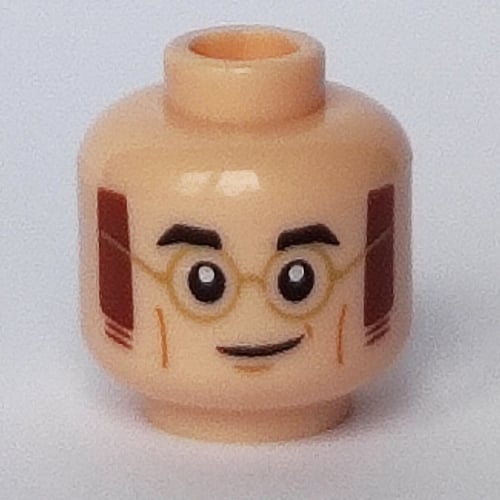 LEGO PART 3626cpr9818 Minifig Head James Potter, Gold Glasses, Reddish ...