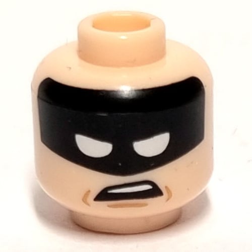 LEGO PART 3626cpr9887 Minifig Head Batman, Black Mask with White ...