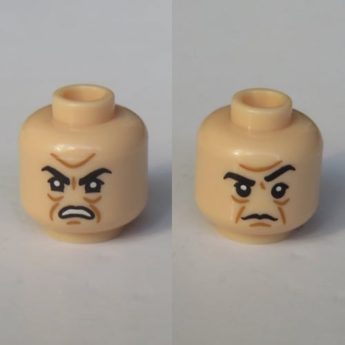 LEGO PART 3626cpr9913 Minifig Head Severus Snape (Boggart), Dual Sided ...