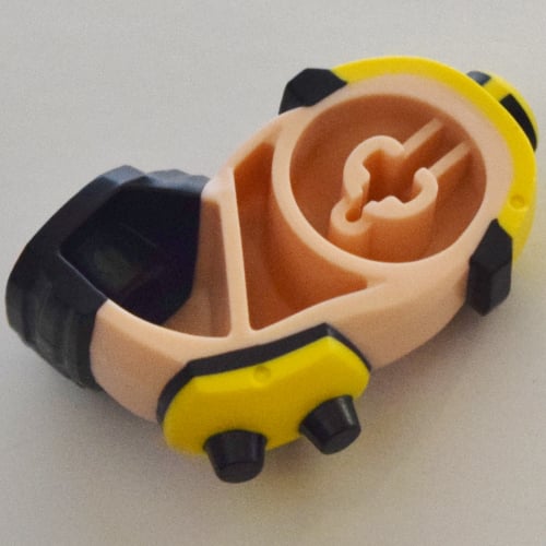 LEGO PART 65004pr0001 Arm, Bigfig, Right with Yellow Elbow Pad, Black ...