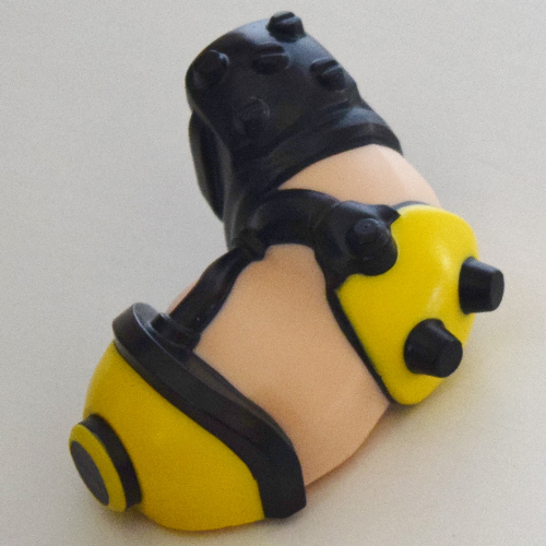 LEGO PART 65004pr0001 Arm, Bigfig, Right with Yellow Elbow Pad, Black ...