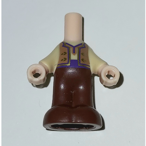 LEGO PART 65224pr0003 Microdoll Body Pants Reddish Brown with Tan Shirt ...