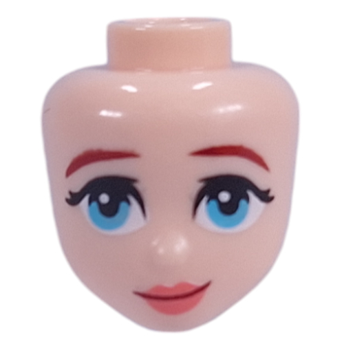 LEGO PART 92198pr9942 Minidoll Head, Dark Red Eyebrows, Bright Light ...