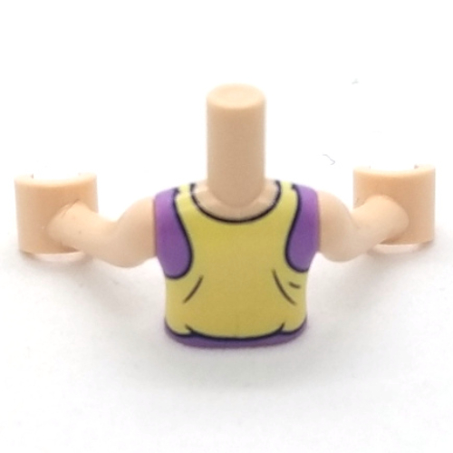 LEGO PART 92456c01pr0035 Minidoll Torso Girl with Bright Light Yellow ...