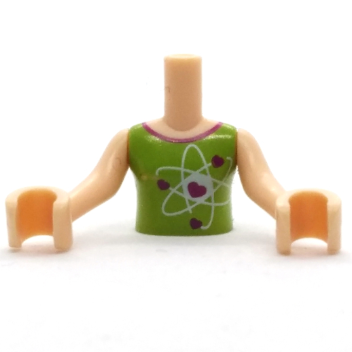 LEGO PART 92456c01pr0098 Minidoll Torso Girl with Lime Top with Heart ...