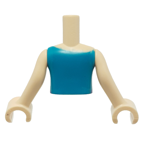 LEGO PART 92456c01pr0428 Minidoll Torso Girl, Dark Turquoise/Dark ...