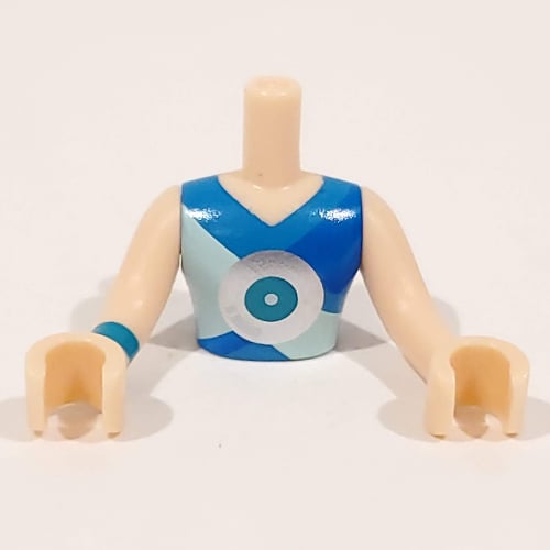 LEGO PART 92815c01pr0107 Minidoll Torso Man with Dark Turquoise/Grey ...