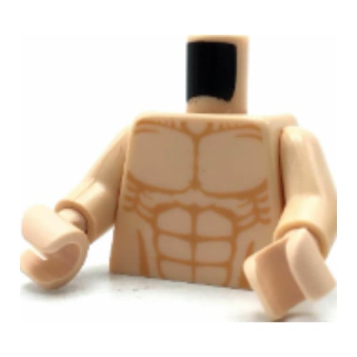LEGO PART 973c02h02pr1462 Torso Bare Chest with Muscles Print, Light ...