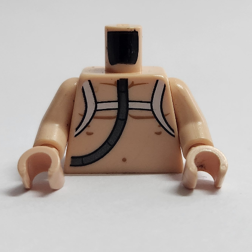 LEGO PART 973c02h02pr1837 Torso Bare Chest with White Straps and Tube ...