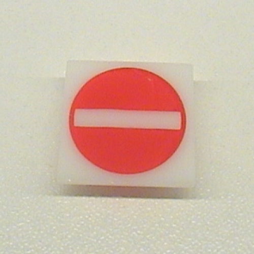 LEGO PART 2384pr0005 Light Sign 2 x 2 Clip on Back with No Entry ...