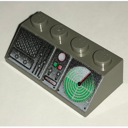 LEGO PART 3037pr0010 Slope 45° 2 x 4 with Control Panel and Radar Print ...