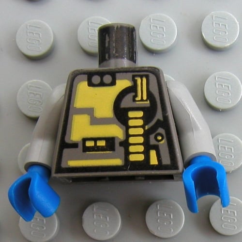 LEGO PART 973c17h28pr0064 Torso Yellow and Black Panels and Circuitry ...