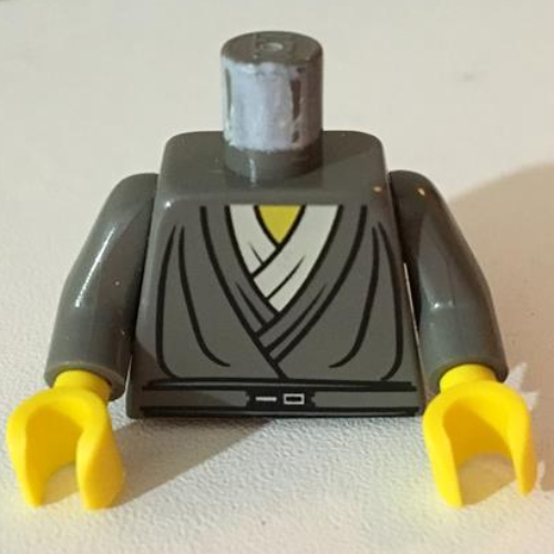 LEGO PART 973c08h01pr0215 Torso Layered Shirt, White Undershirt, Silver ...