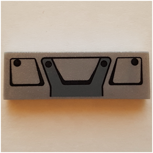 LEGO PART 63864pr0002 Tile 1 x 3 with Black Truck Grille Frame Pattern ...