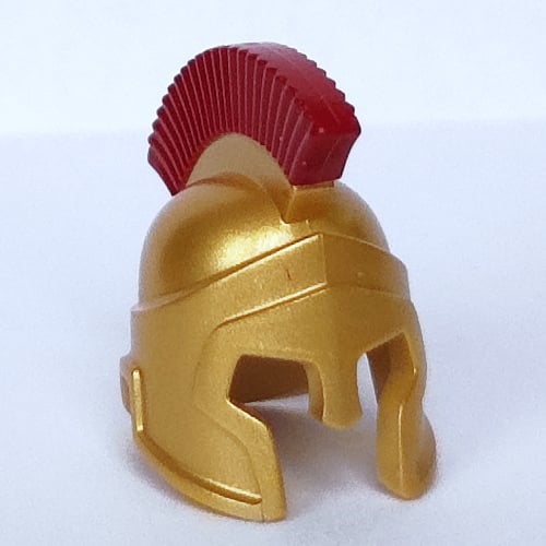 LEGO PART 90392pr0001 Helmet Spartan Warrior with Dark Red Crest Print ...