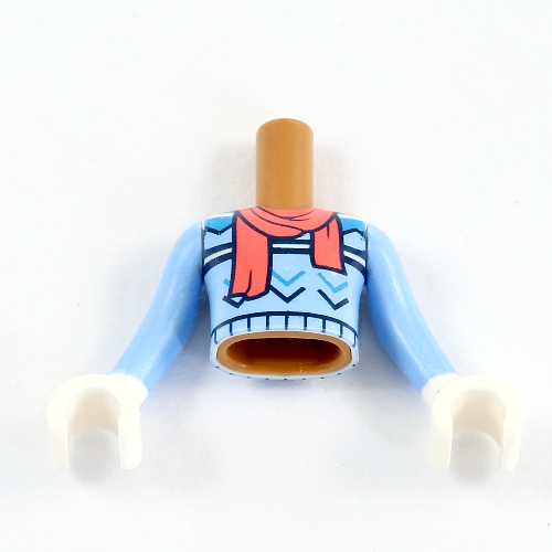 LEGO PART 11408c03pr0002 Minidoll Torso Boy with Bright Light Blue ...