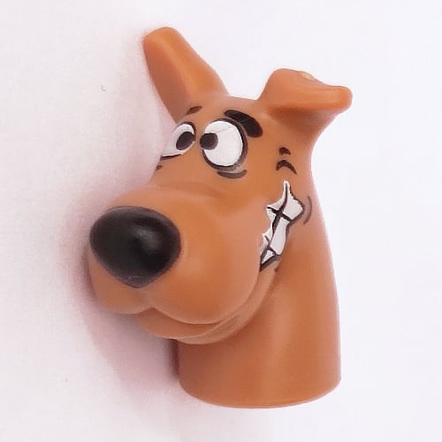 LEGO PART 20691pr0003 Animal Body Part, Dog Head Great Dane with Scooby ...