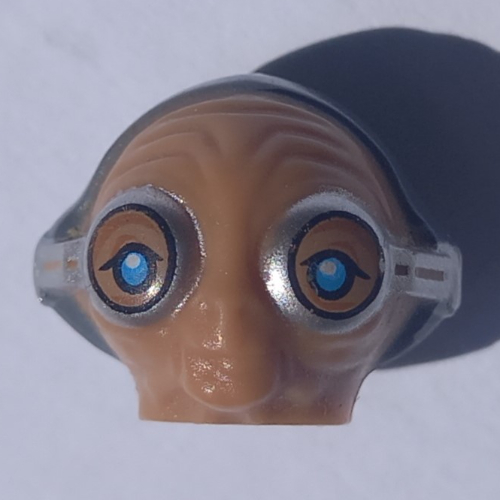 LEGO PART 24601pr0001 Minifig Head Special with Dark Bluish Gray ...