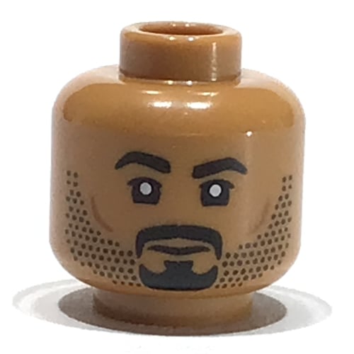 LEGO PART 28621pr4193 Minifig Head Captain Porter, Black Beard ...