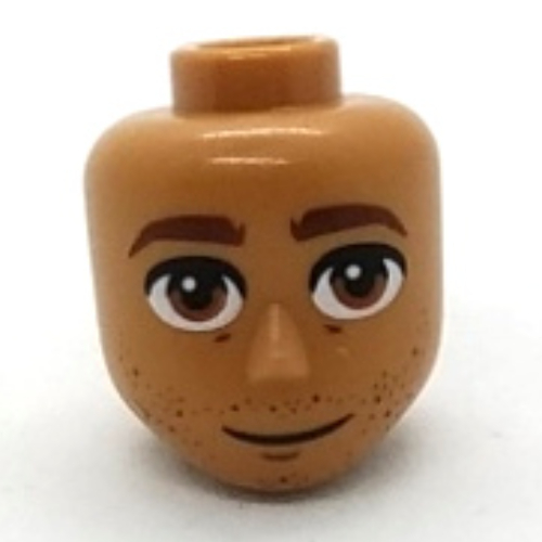 LEGO PART 28649pr0434 Minidoll Head Male Reddish Brown Eyebrows, Eyes ...