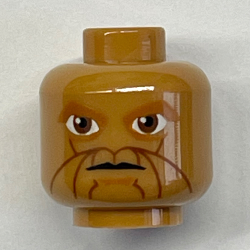 LEGO PART 3626bpr0818 Minifig Head Eeth Koth, Reddish Brown Eyes and ...