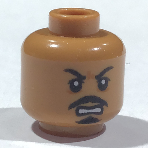 LEGO PART 3626cpr1809 Minifig Head Tasu Leech, Dual Sided, Moustache ...