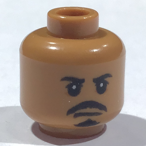 LEGO PART 3626cpr1809 Minifig Head Tasu Leech, Dual Sided, Moustache ...