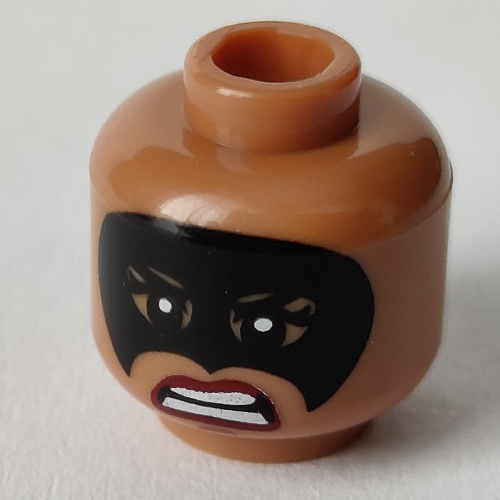 LEGO PART 3626cpr2421 Minifig Head Batgirl, Black Eye Mask, Red Lips ...