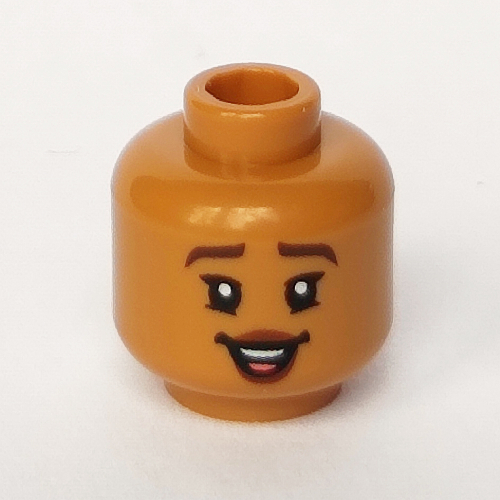 LEGO PART 3626cpr4011 Minifig Head Moana, Reddish Brown Eyebrows, Lips ...