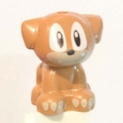 LEGO PART 69901pr0044 Animal, Dog Pup with Tan Face and Toes, Big Eyes ...