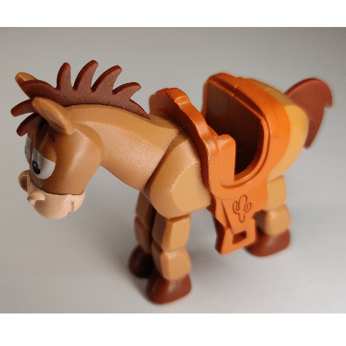 LEGO PART 88007pr0001 Animal, Horse 'Bullseye' with Dark Tan Face, Dark ...