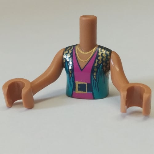LEGO PART 92456c02pr0364 Minidoll Torso Girl, Dark Turquoise Jacket ...