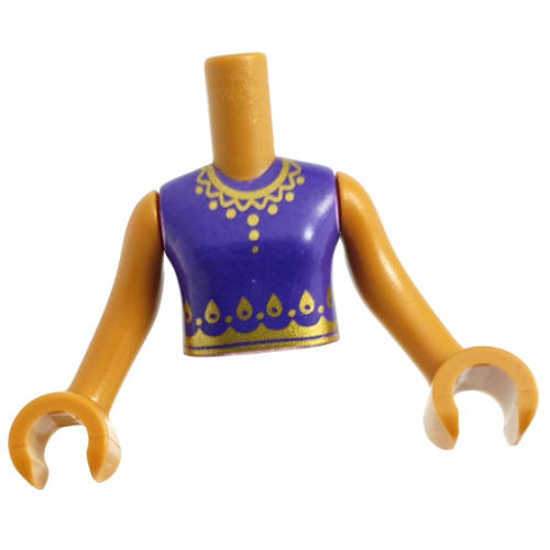 LEGO PART 92456c02pr0490 Minidoll Torso Girl with Dark Purple Shirt ...