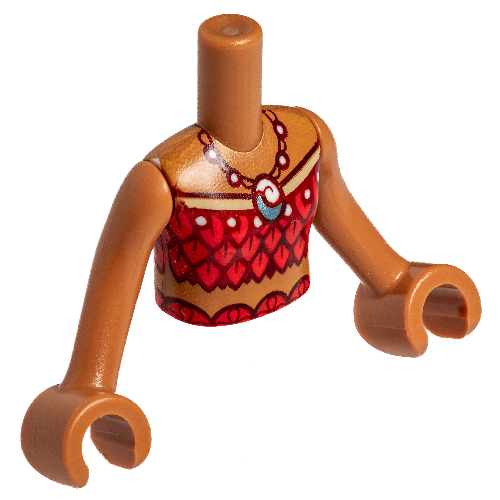 LEGO PART 92456c02pr0499 Minidoll Torso Girl with Red Top, Dark Red ...