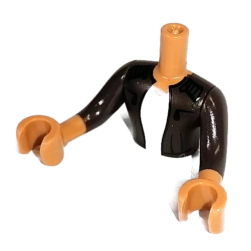 LEGO PART 92815c04pr0001 Minidoll Torso Man with Dark Brown Jacket ...