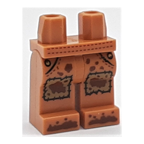 LEGO PART 970c23pr1748 Hips and Medium Nougat Legs with Dark Tan Knee ...